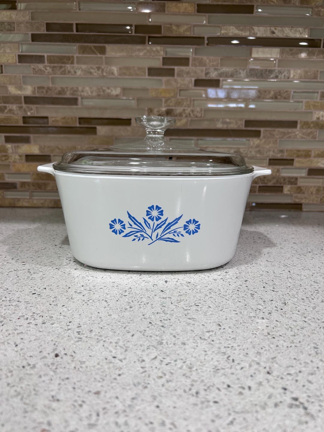 Vintage Corningware Blue Cornflower 3 Liter Casserole Dish With Pyrex A ...