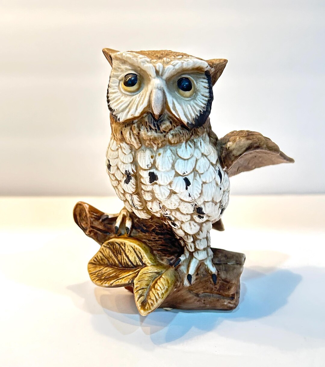 Vintage Homco Porcelain Owl Figurine (1114) - Etsy