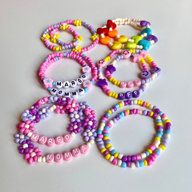BFF Bracelets, Momma & Mini Bracelet Stack, Matching Bead Bracelet ...
