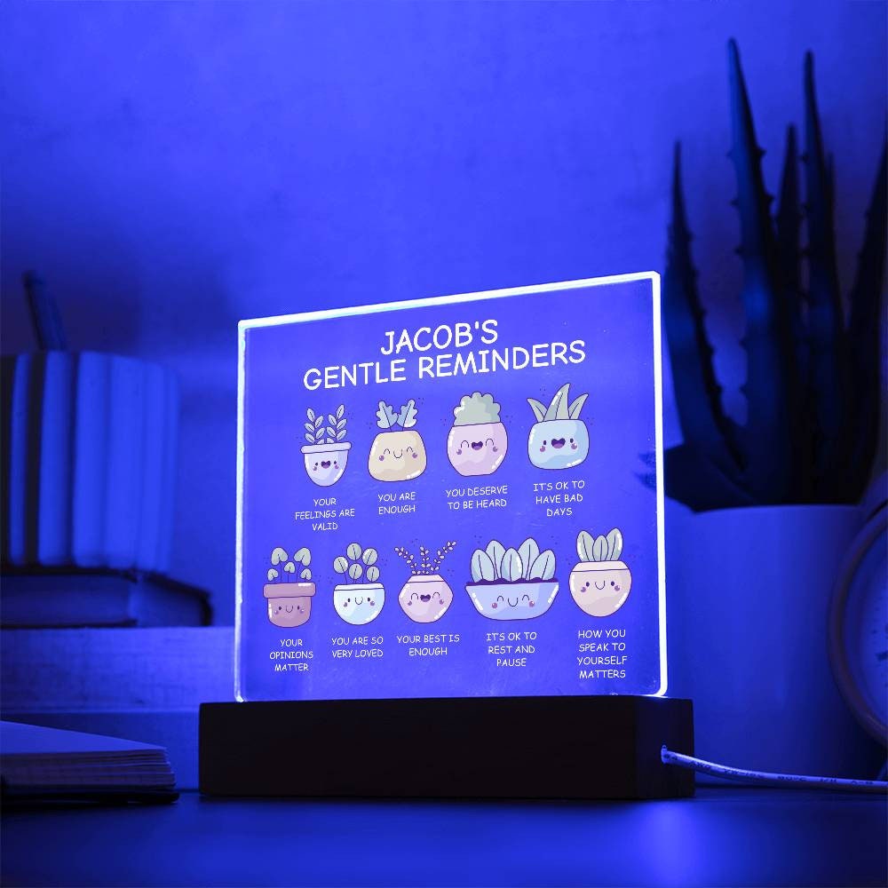 Personalized Gentle Reminders Gift Positive Affirmations Plaque, Mental ...