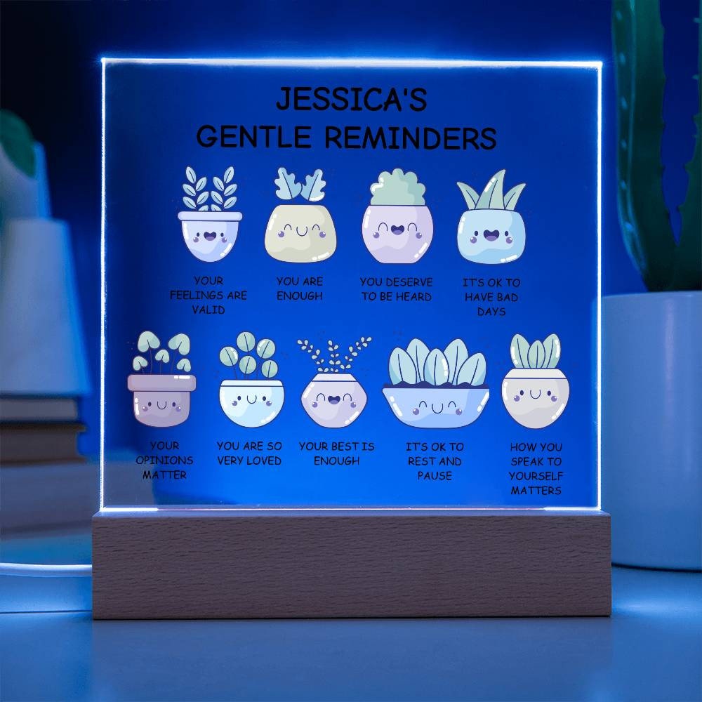 Personalized Gentle Reminders Gift Positive Affirmations Plaque, Mental ...