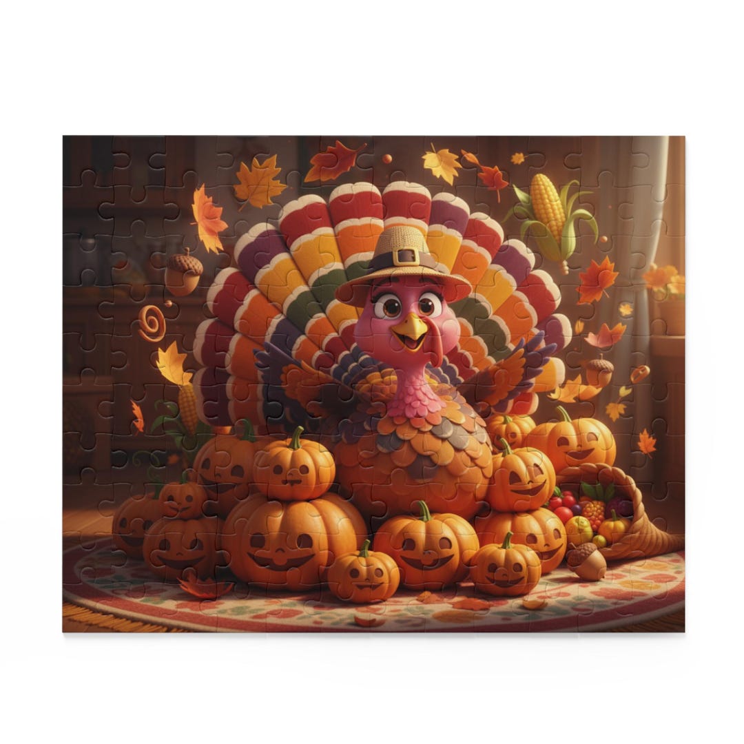Thanksgiving Turkey Puzzle - 120, 252, 500-piece | Fall Decor, Family ...