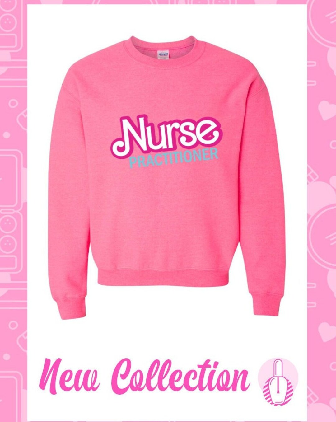 Nurse Practitioner Adult Solid Crewneck - Etsy