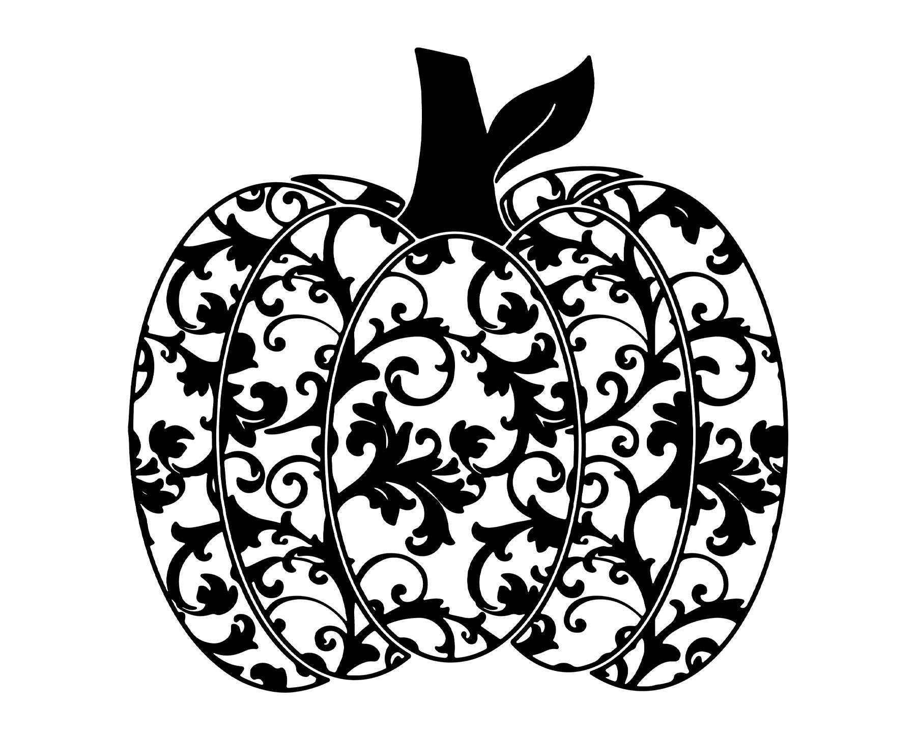 Swirl Pumpkin SVG Cut File Silhouette Cricut Fall PNG - Etsy