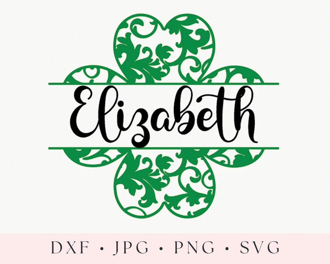 Shamrock Clover Swirl Monogram SVG, Silhouette, Cricut, Clover PNG, St ...