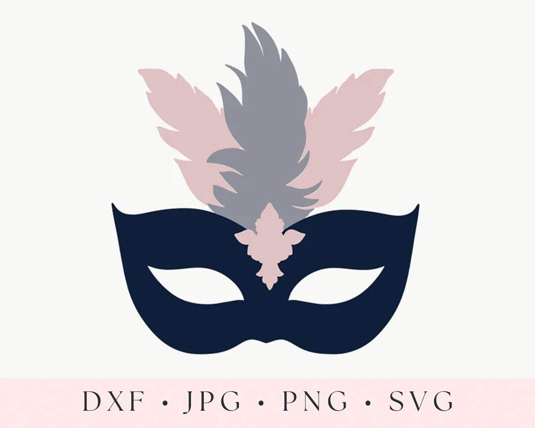 Mardi Gras Mask SVG Cut File, Silhouette, Cricut, Masquerade Mask ...
