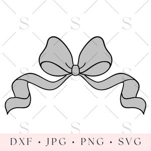 Coquette Bow SVG, Silhouette, Cricut, Girly PNG, Preppy Clipart, Hand ...