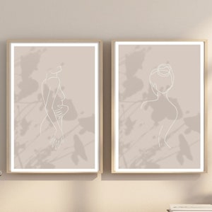 Elegant Minimal Body Line Girls Gift Idea Digital Wall Art - Etsy