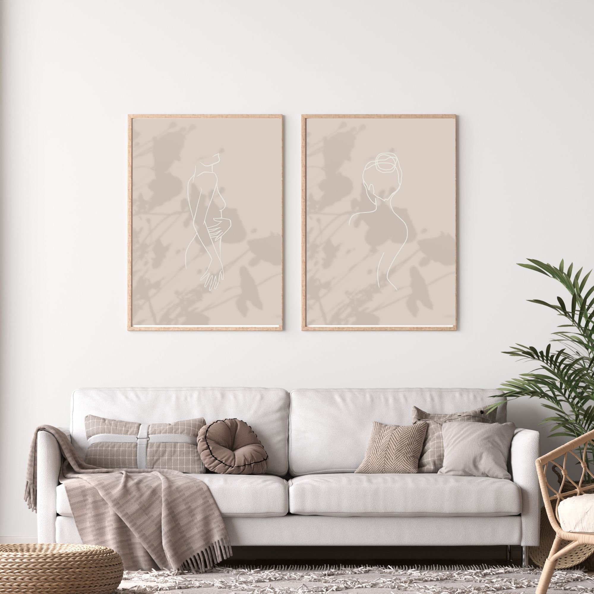 Elegant Minimal Body Line Girls Gift Idea Digital Wall Art - Etsy