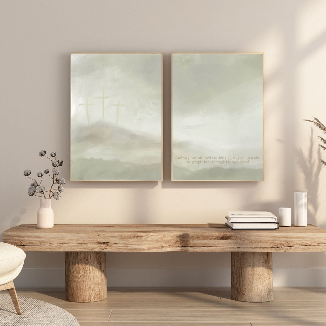 Christian Wall Art Cross | Digital Wall Art Prints | Living Room Art ...