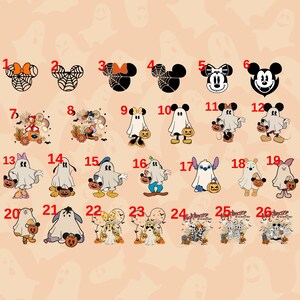 Disney Halloween DTF Transfer, Disney DTF Gang Sheet, Ready to Press ...
