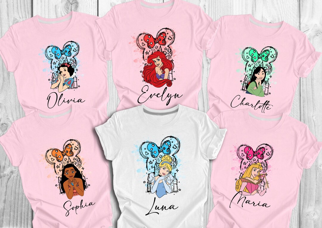 Personalized Disney Princess Shirt, Custom Birthday Princess Shirt, Belle Birthday Girl Shirt ...