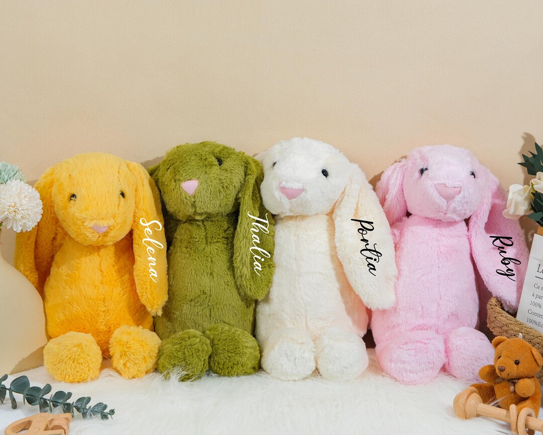 Embroidered Bunny Rabbit,personalised Bunny Rabbit Toy,custom ...