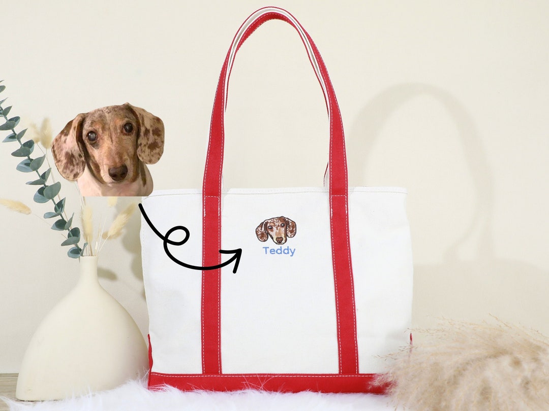 Personalized Pet Boat Tote,custom Dog Embroidered Bag,cat Lover Gift ...