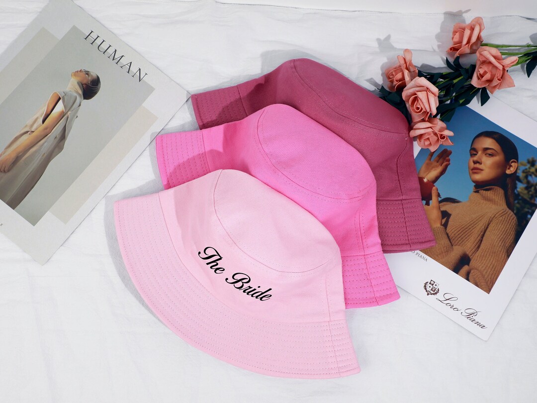 Custom Embroidered Bucket Hat, Personalized Summer Hat, Your Own Text ...