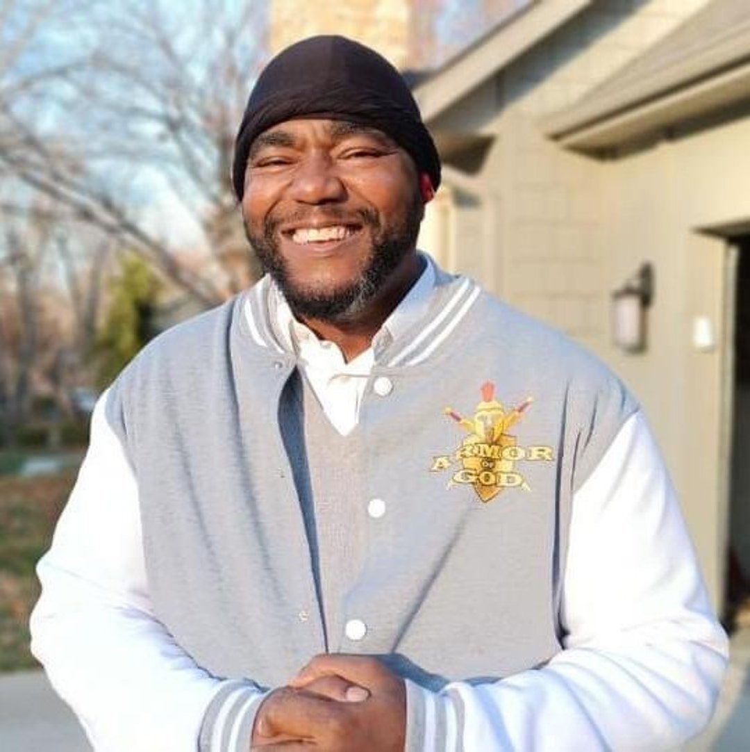 Armor of God Bomber Jacket Navy Gray Unisex Coat Bible - Etsy