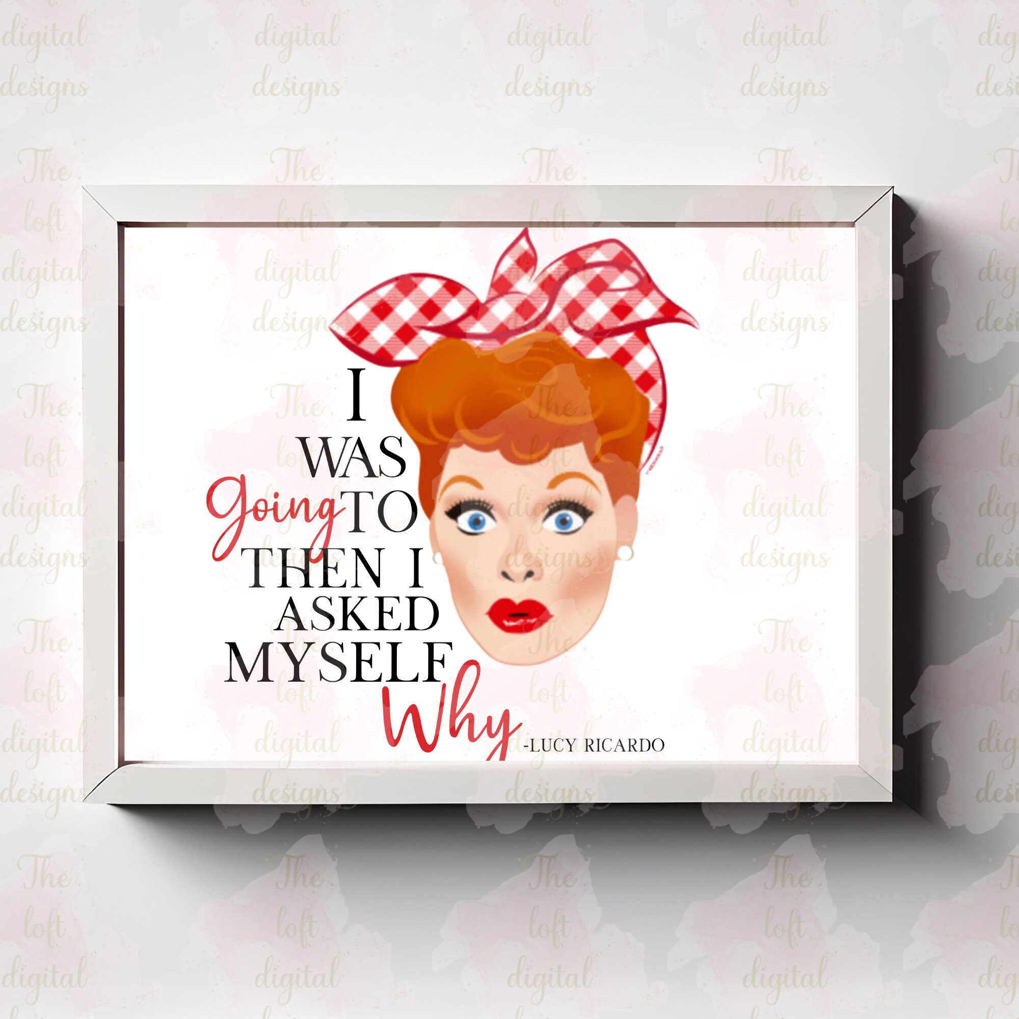 I Love Lucy Quote 20oz Skinny Tumbler DIGITAL Wrap. DIGITAL Download - Etsy