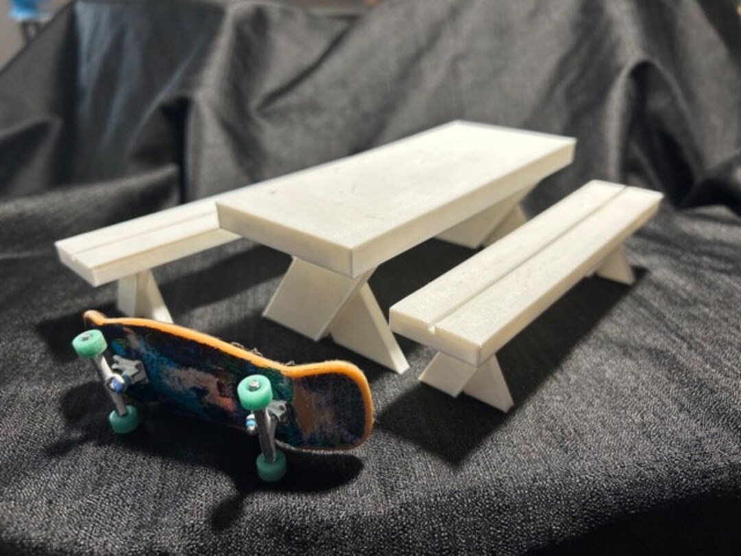 3D Printed Fingerboard Picnic Table and Bench Setup - Etsy