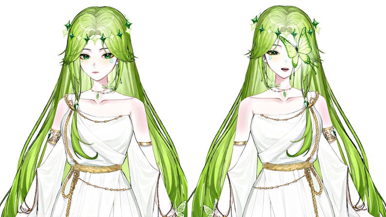 Live2d Premade Vtuber Models : Female Butterfly - Commercial Fully ...