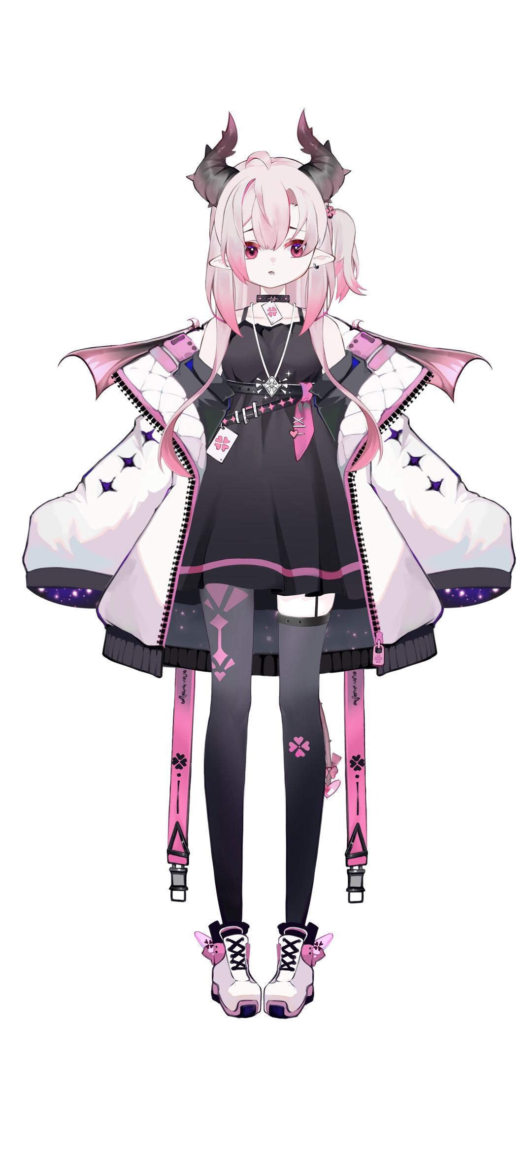 Live2d Premade Vtuber Models : Kawaii Demon - Commercial Fully Rigged ...