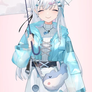 Live2d Premade Vtuber Models : Female Shark - Commercial Fully Rigged ...