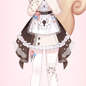Live2d Premade Vtuber Model : Female Squirrel - Commercial FULLY RIGGED ...