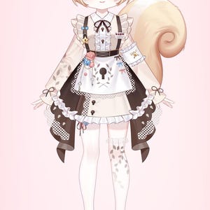 Live2d Premade Vtuber Model : Female Squirrel - Commercial FULLY RIGGED ...