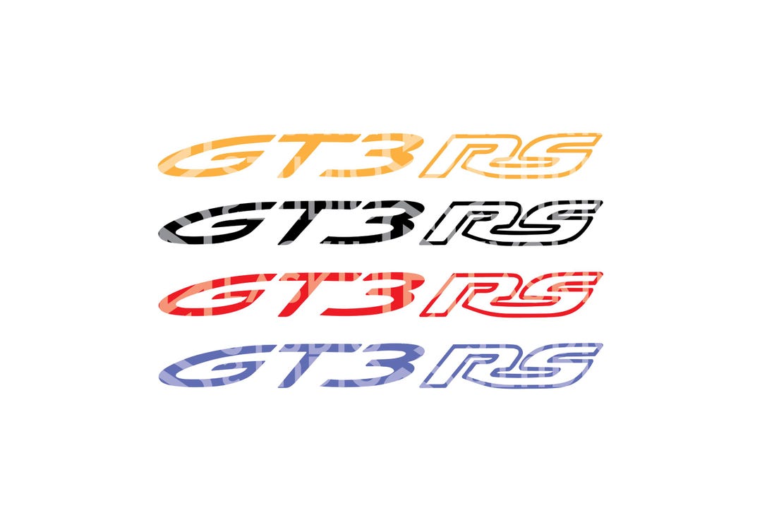 Porsche GT3RS Vinyl Decal Bumper Sticker 2pc - Etsy