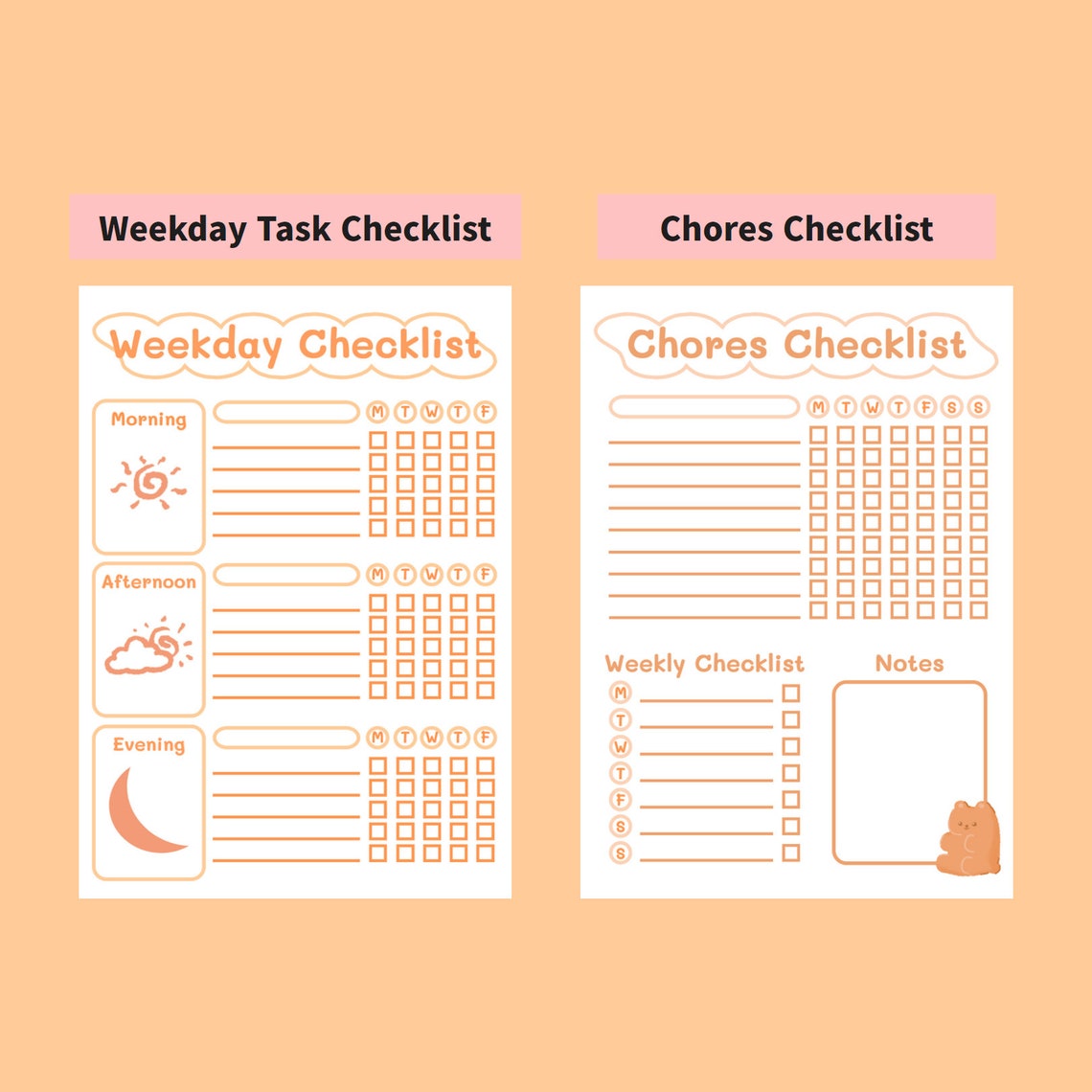 ADHD Planner for Kids, Digital Printable Planner, Children's Planner ...