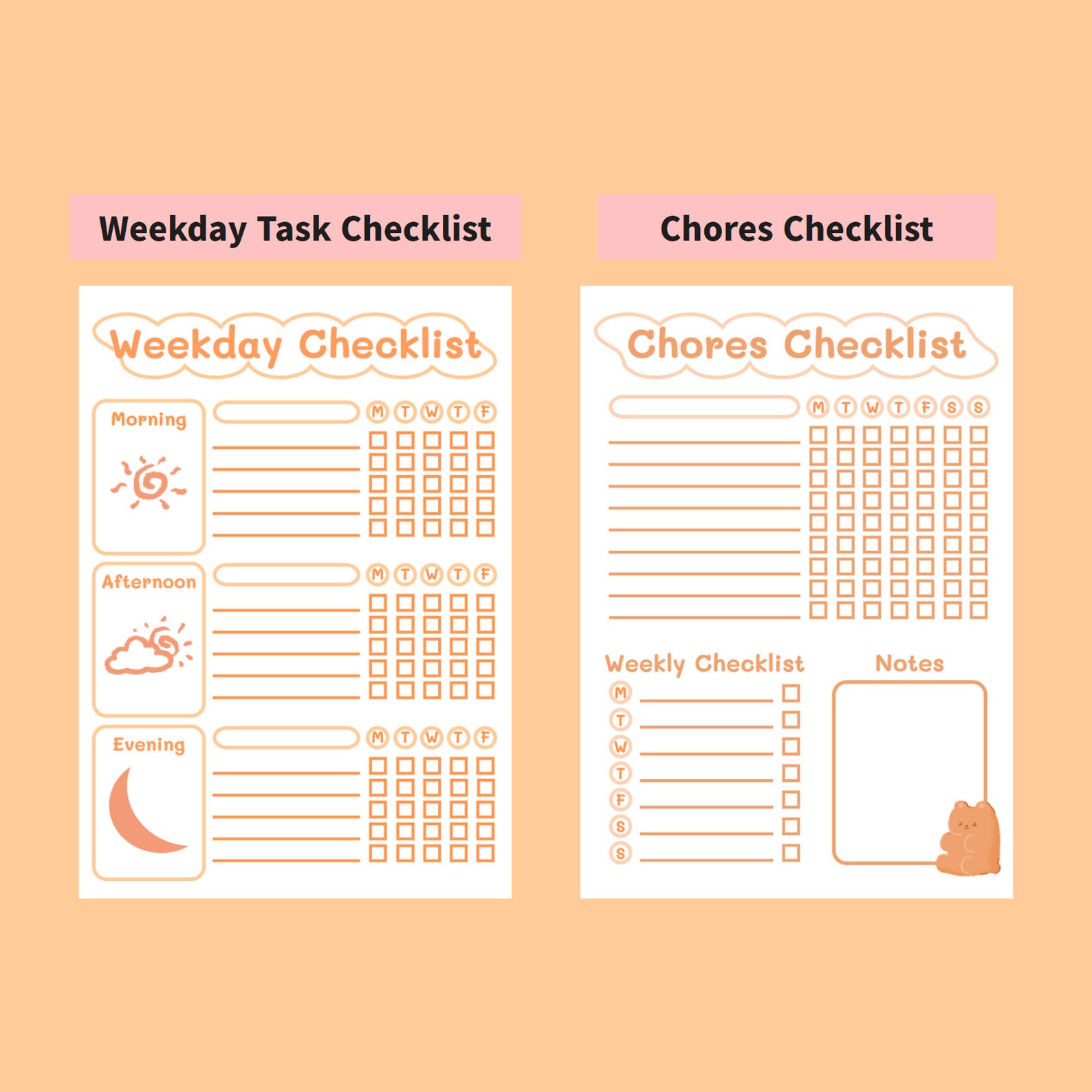 ADHD Planner for Kids, Digital Printable Planner, Children's Planner ...