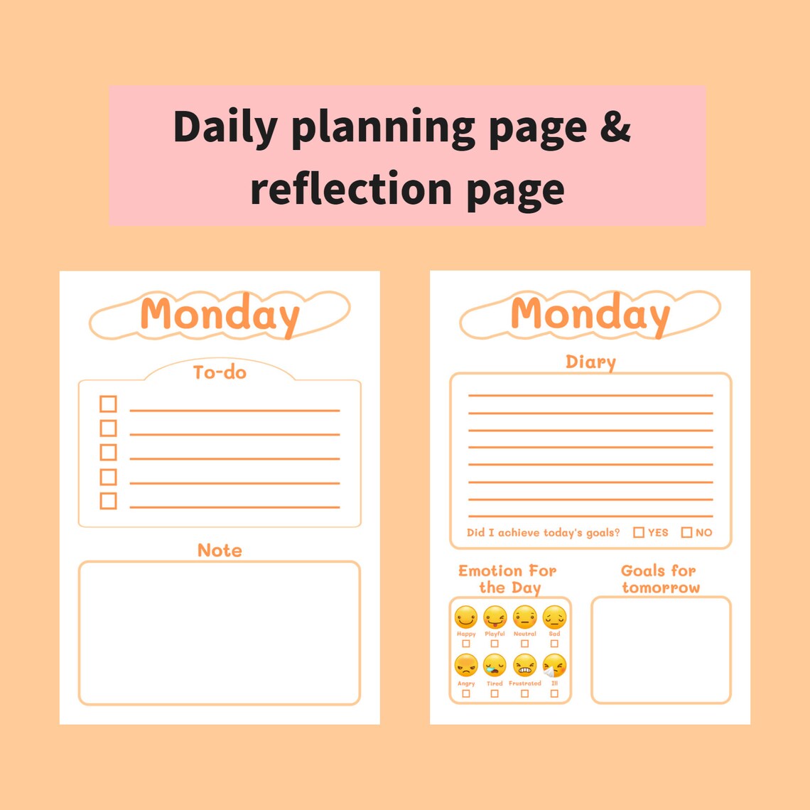 ADHD Planner for Kids, Digital Printable Planner, Children's Planner ...