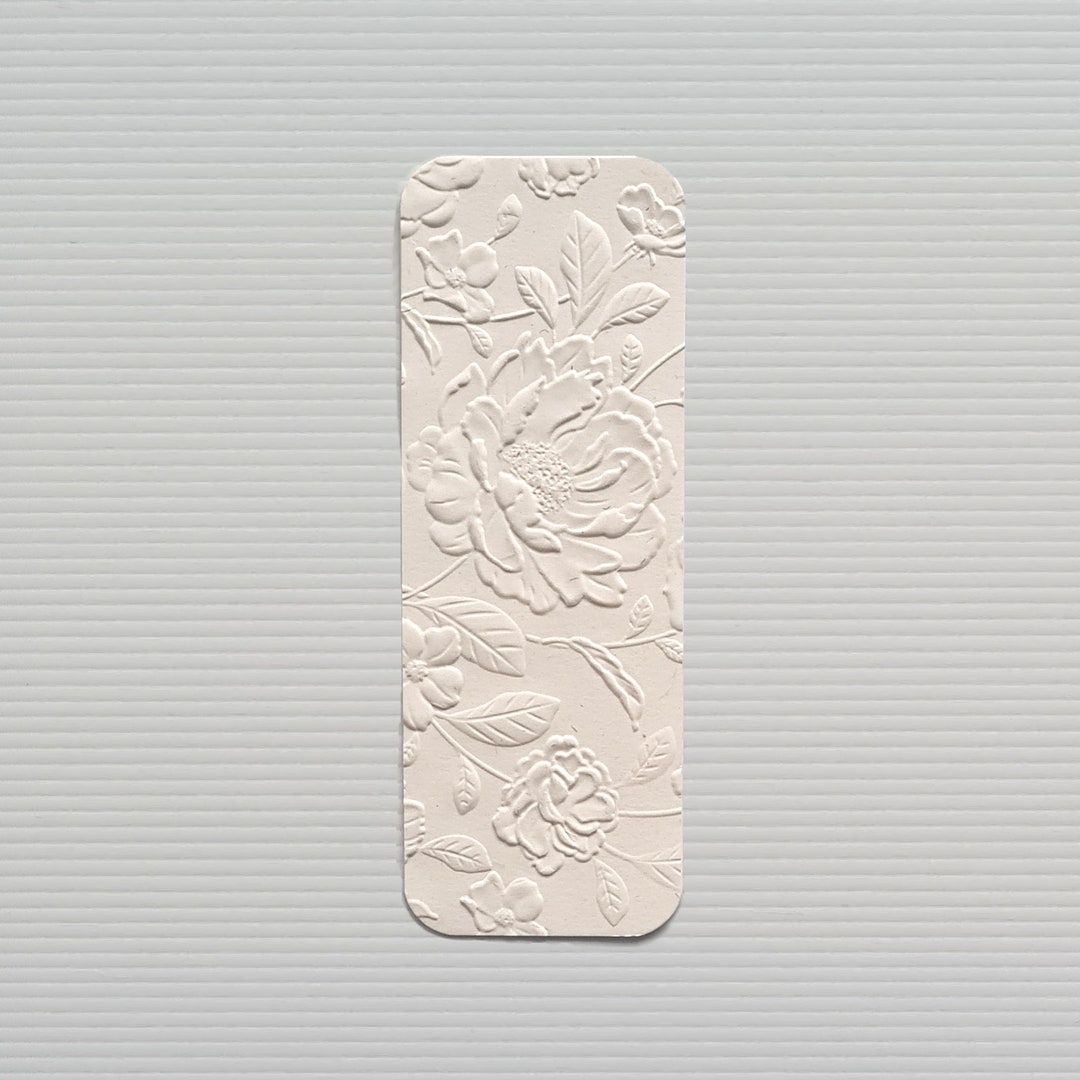 Ivory Austin Rose Bookmark Sucra Ivory Premium Cardstock Embossed ...