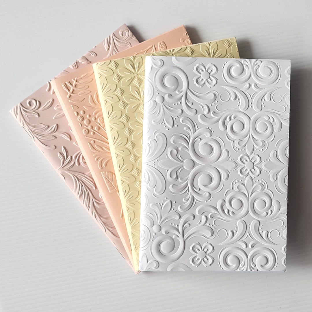 A6 Pocket Notebook Set | Embossed Soft Covers | 4 Pack | Marshmallow ...