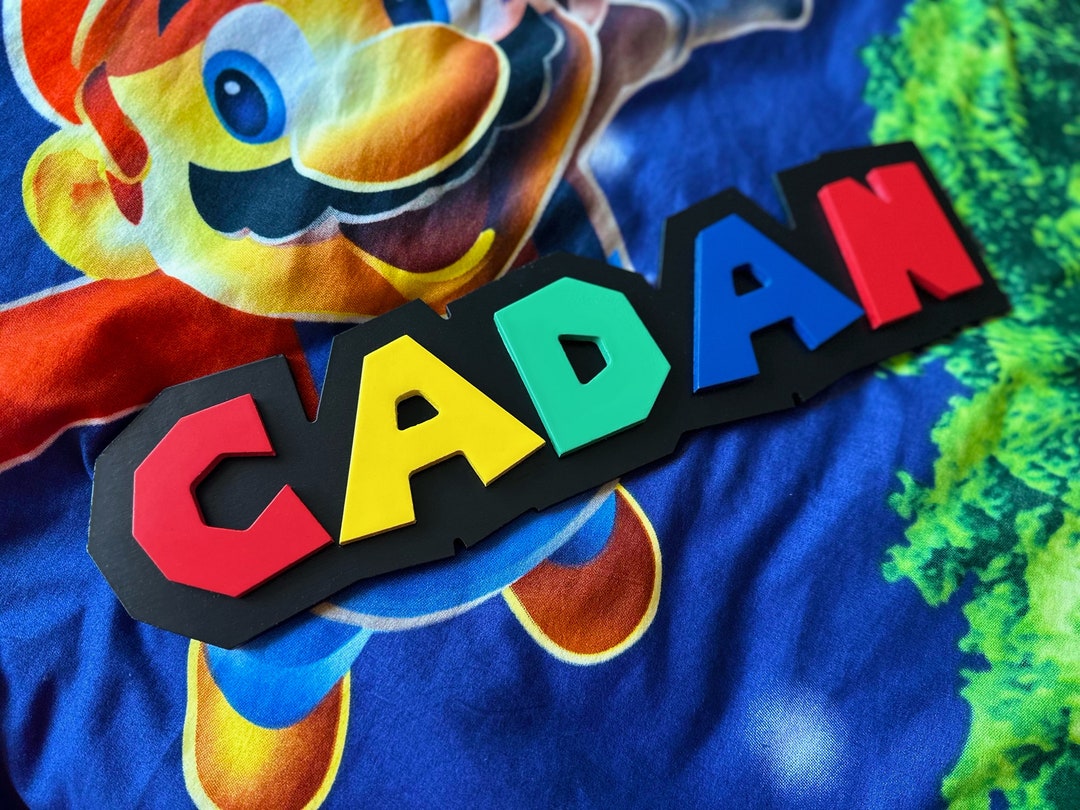 Personalized Super Mario Wall Sign: Perfect Room Decoration for Mario ...