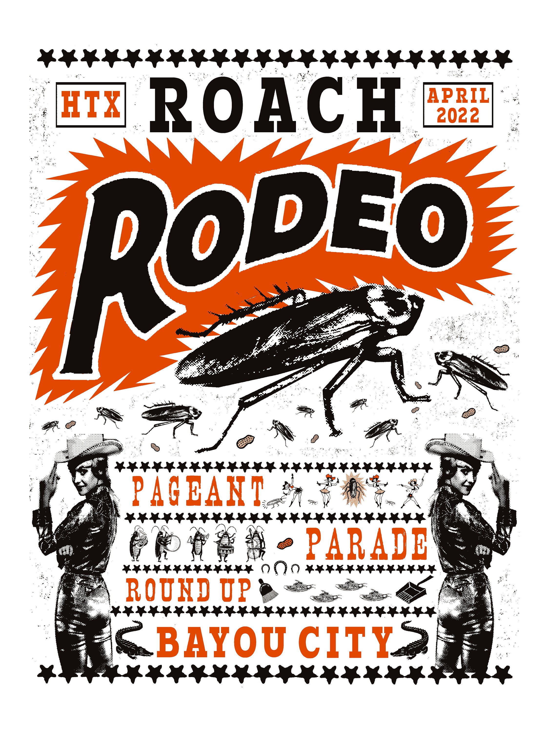 Roach Rodeo Screenprint - Etsy