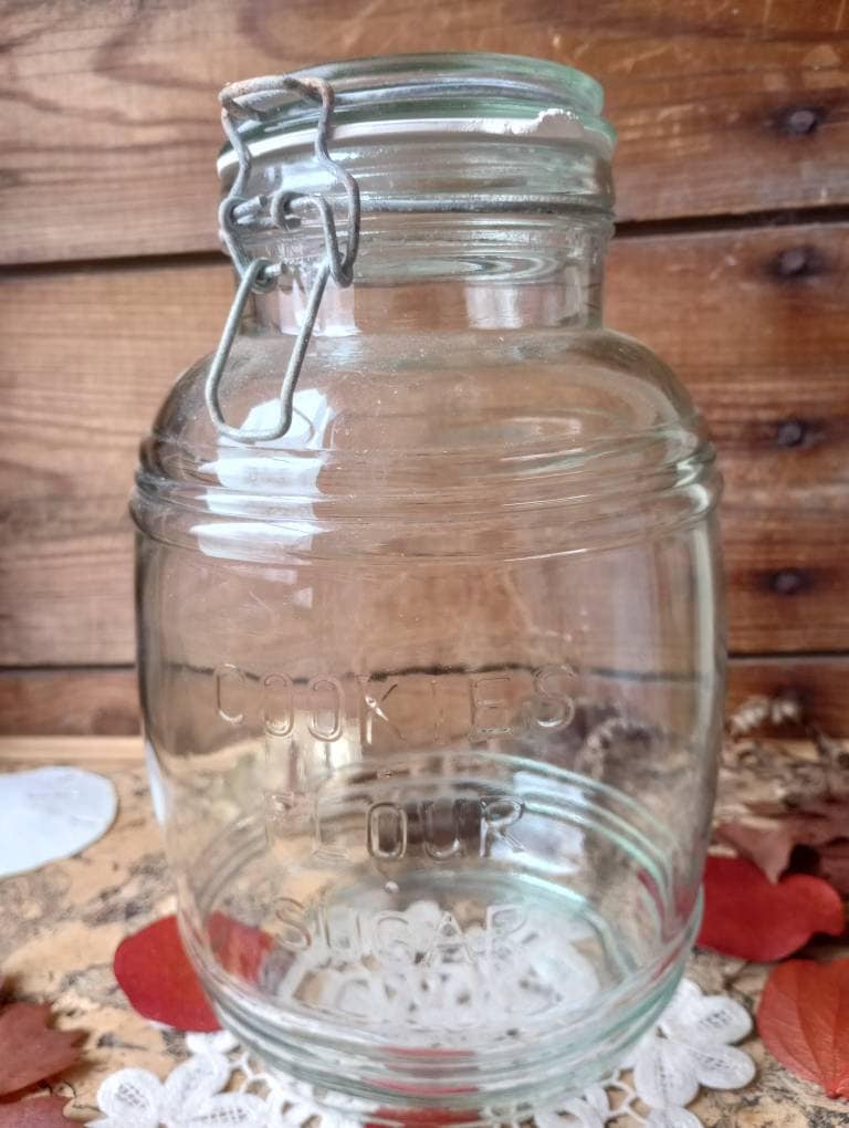 Omniaomnibususa Vintage Cracker Barrel 3 Quarts Clear Glass Full Value ...