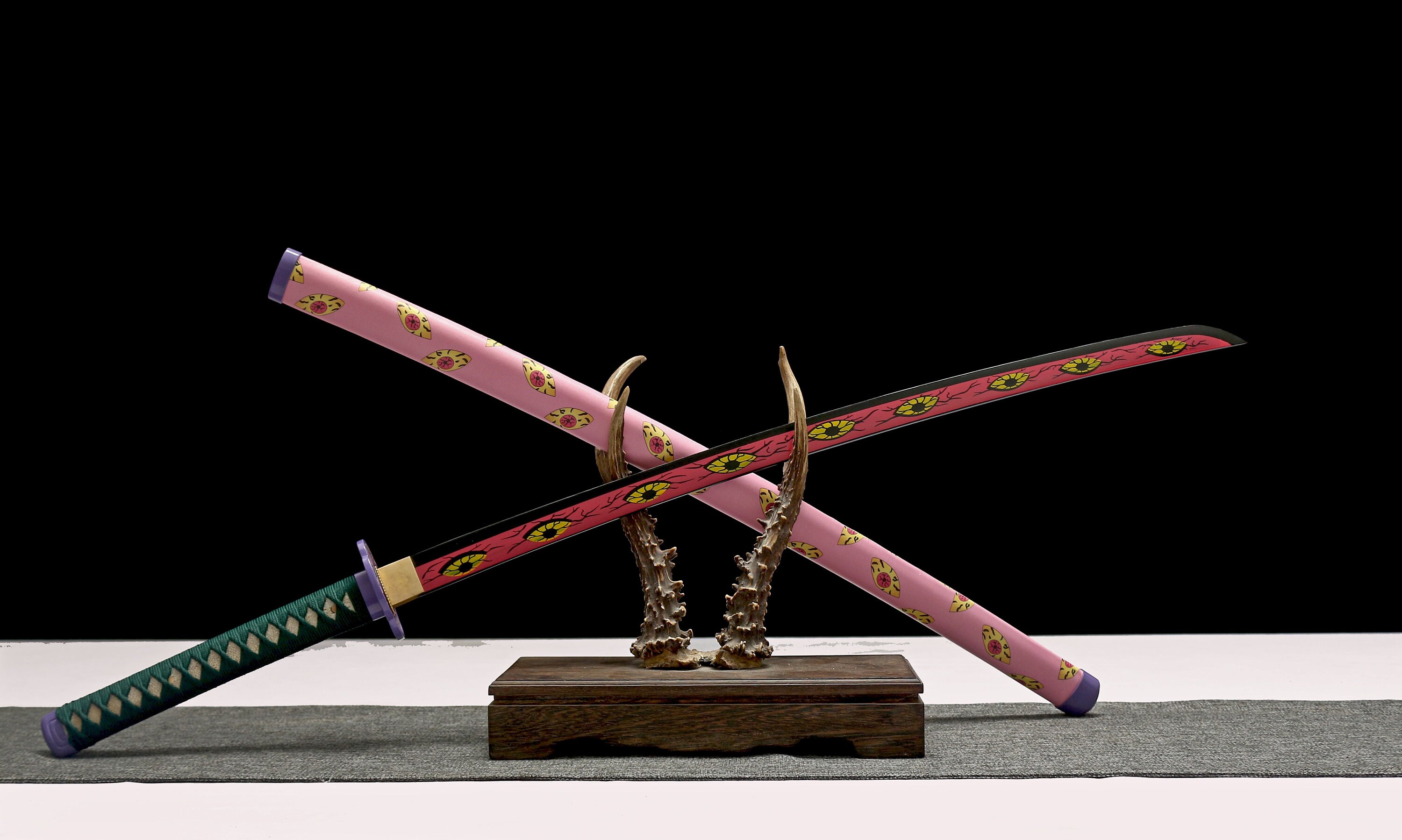 Real Anime Cosplay Pink Green Decorative Katana Sword - Etsy