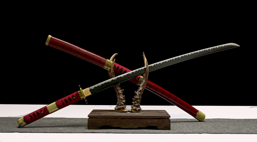 Anime Sword One Piece Roronoa Zoro Sandai Kitetsu Real Japanese Samurai ...