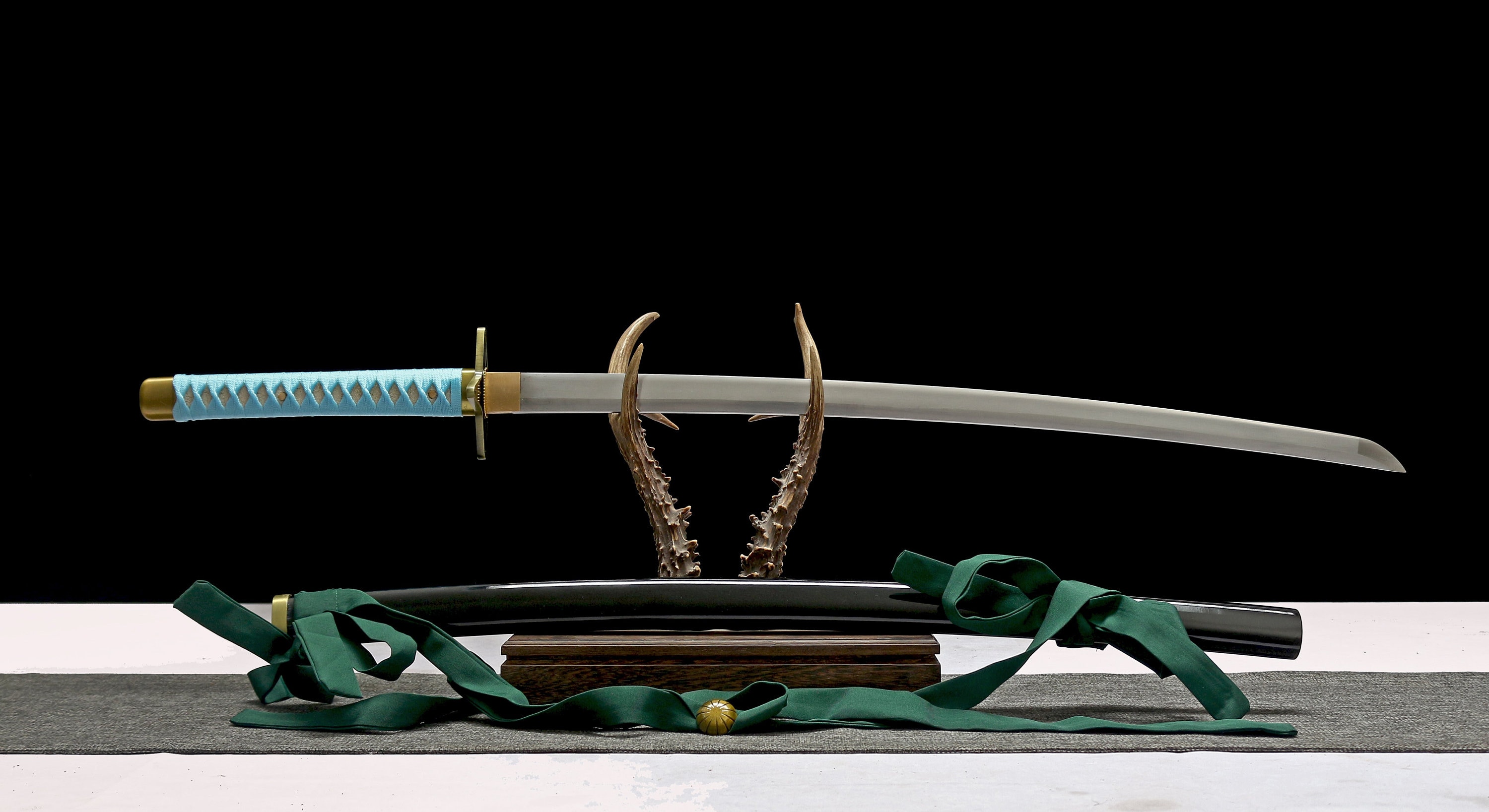Real Anime Cosplay Blue Green Ice Katana Sword - Etsy