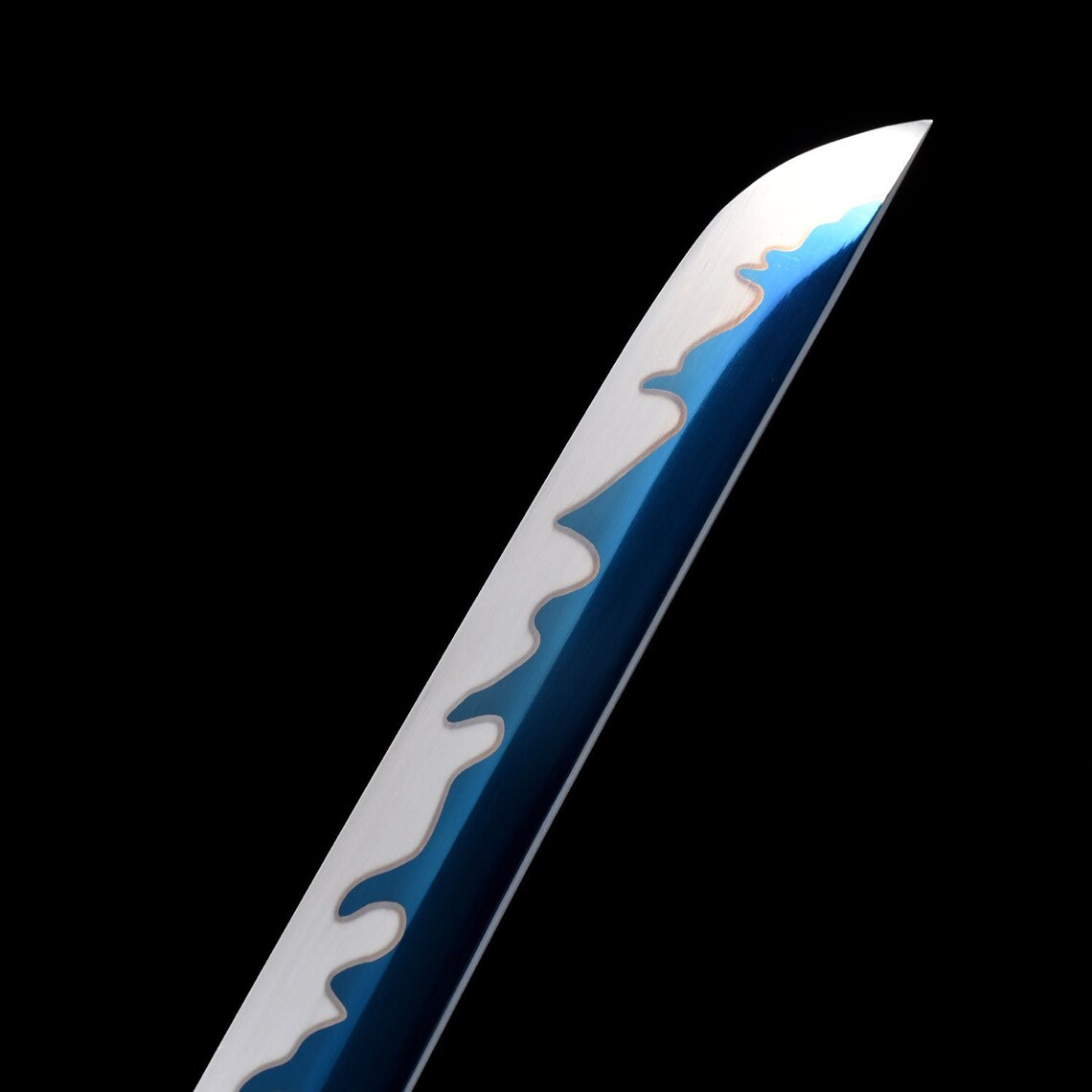 Handmade Japanese Wakizashi Sword High Manganese Steel With Blue Blade ...