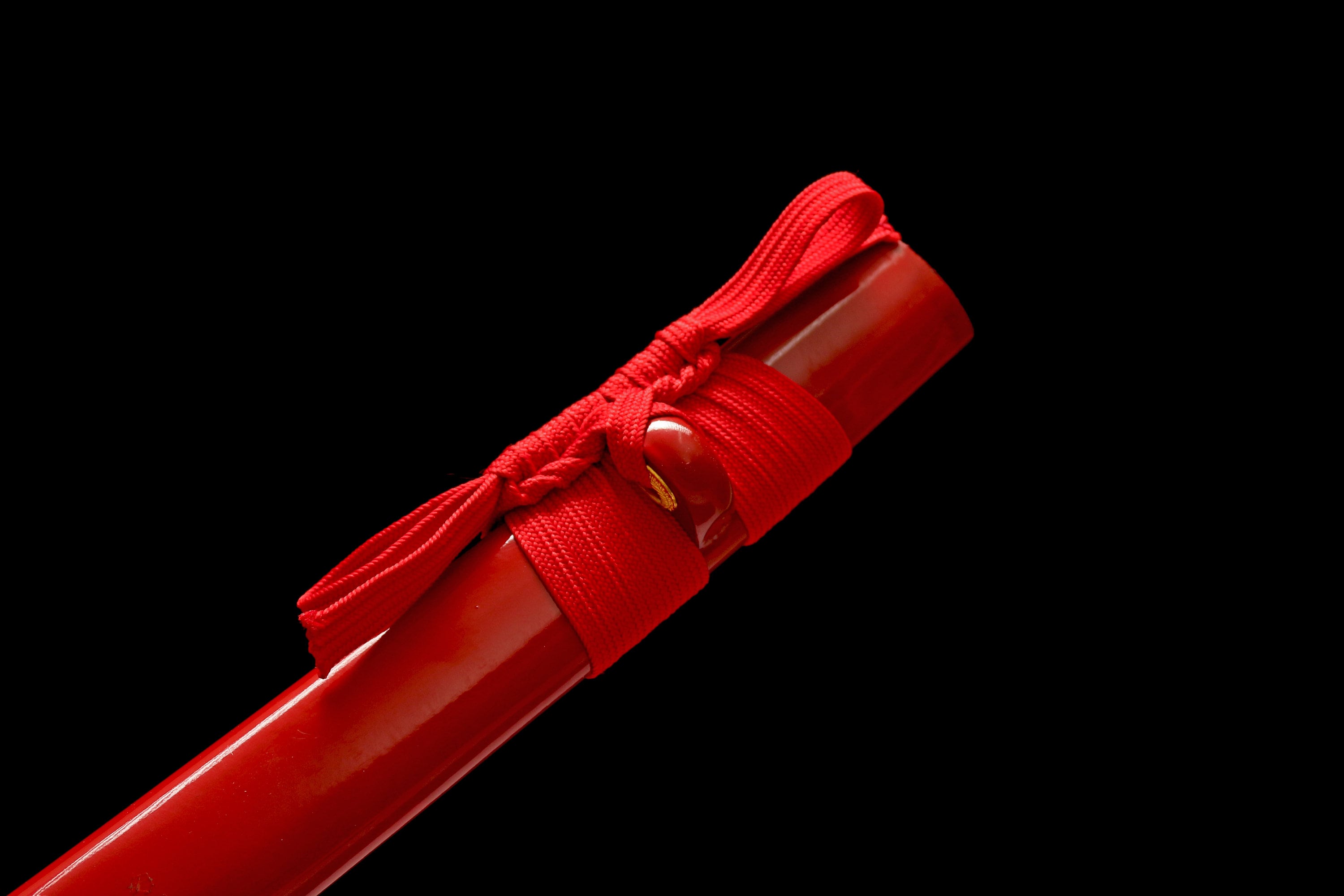 Handmade T10 High Carbon Steel Japanese Samurai Katana Sword, Red ...