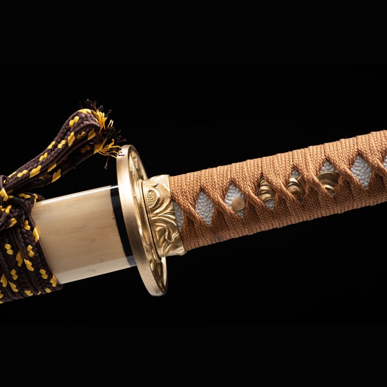 Handmade Chokuto Ninjato Straight Sword Folded Damascus Steel Blade ...