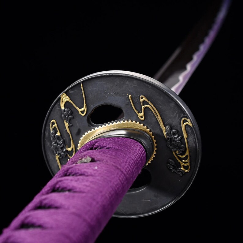Samurai Katana Sword Handmade Purple Blade - Etsy
