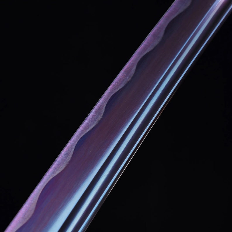 Samurai Katana Sword Handmade Purple Blade - Etsy