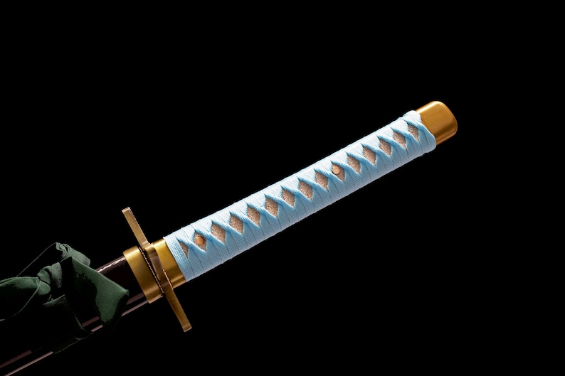 Real Anime Cosplay Blue Green Ice Katana Sword - Etsy