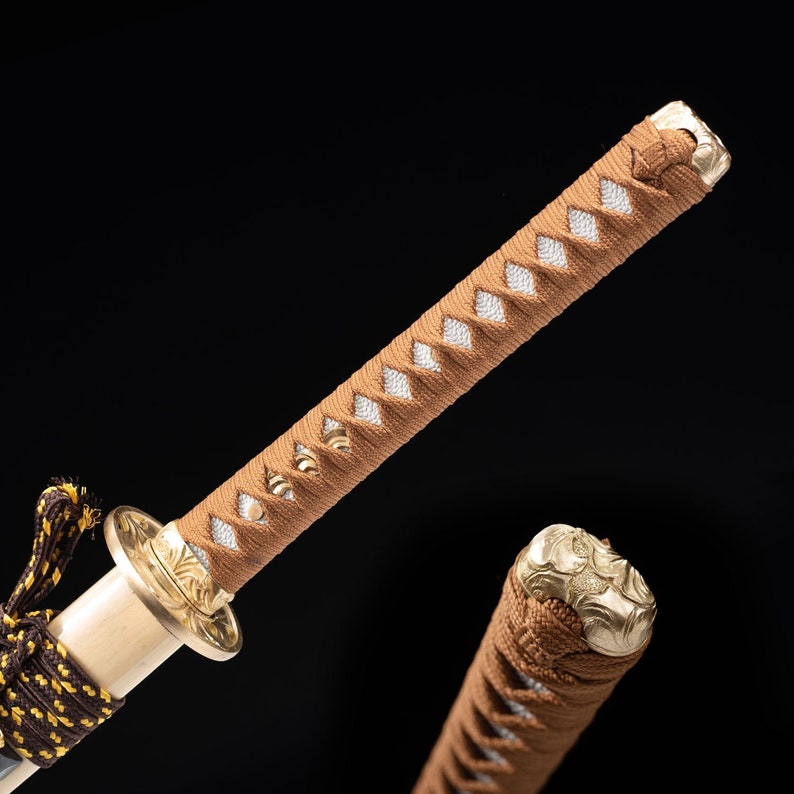 Handmade Chokuto Ninjato Straight Sword Folded Damascus Steel Blade ...