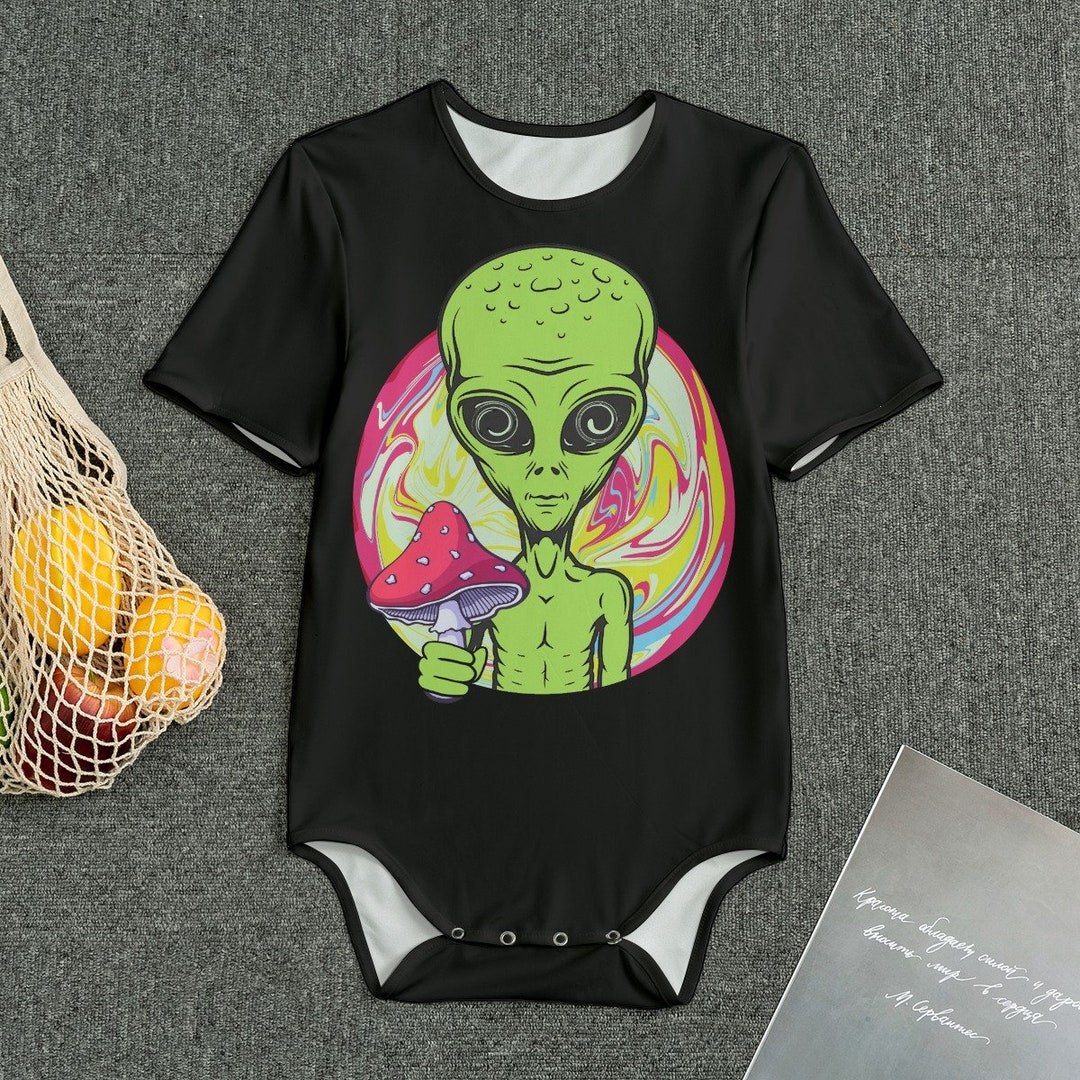 ABDL Adult Onesie Alien With Mushroom - Etsy