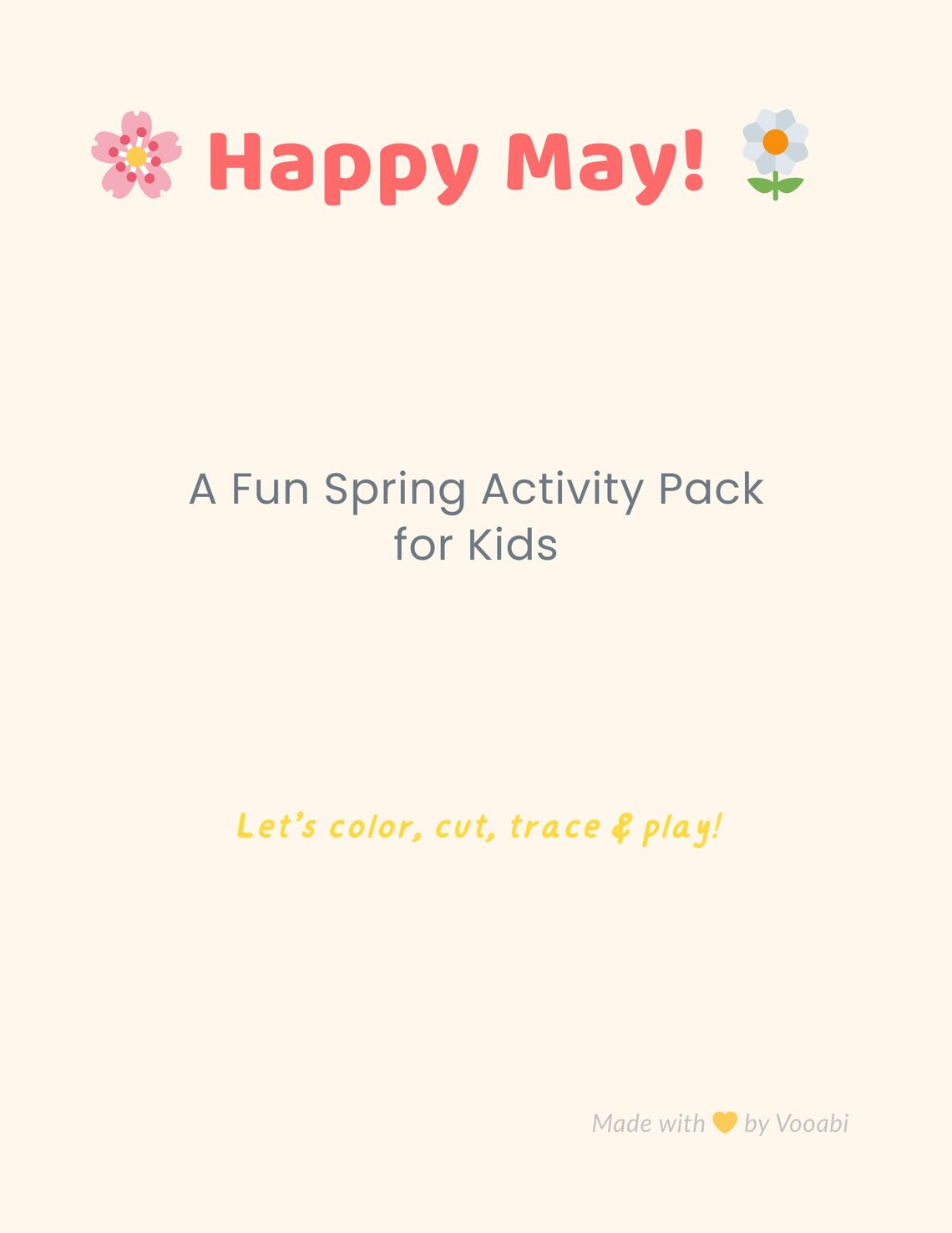 Mother’s Day Coloring Pages for Kids – May Spring Activity Pack – Cut ...