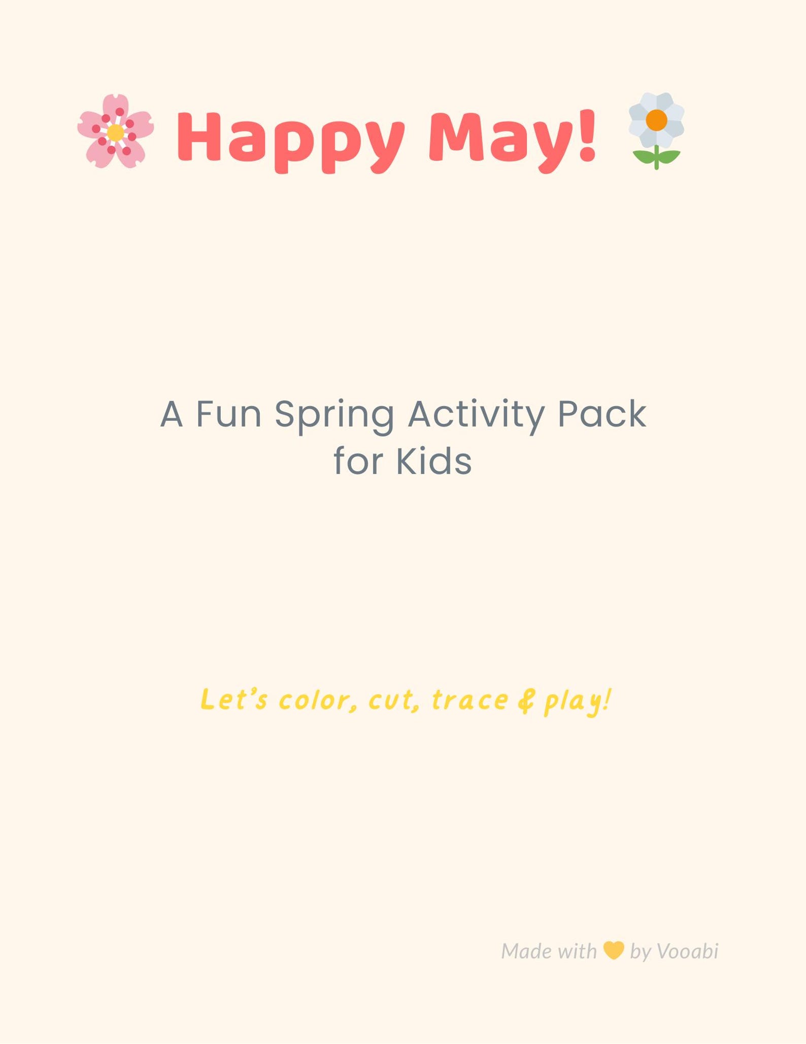 Mother’s Day Coloring Pages for Kids – May Spring Activity Pack – Cut ...