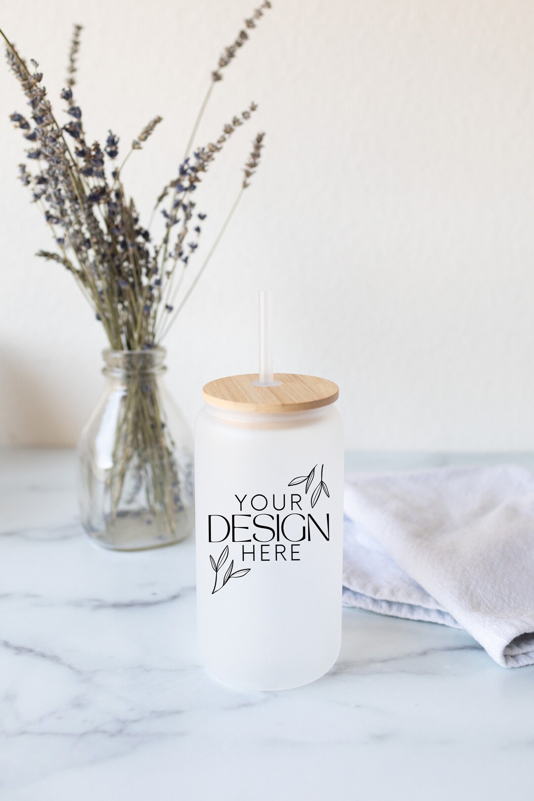 16oz Libbey Glass Can Mockup, Glass Beer Can Mock-up, Libby Mockup ...